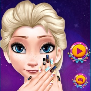 Elsa decides to try the Coco manicure. Help her finish the manicure at ...