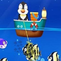 Fishing Game - Start the fishing adventure with the little penguin