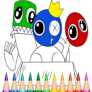 Play Rainbow Friends Coloring Book Game games | Friv.land