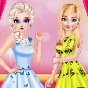 Sisters Nails Design - Design cool nails for Frozen princesses