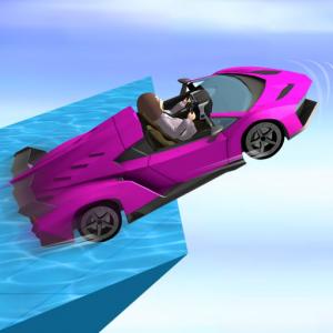 Water Surfer Car Stunt – Surf your car through all obstacles on the water